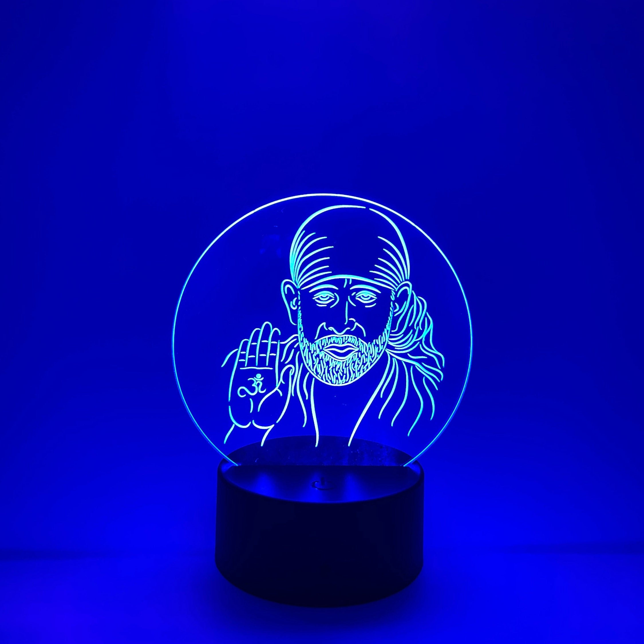Sai Baba Desk Light, Sai Baba 3d Light, Sai Baba LED Light, 3D Light ...
