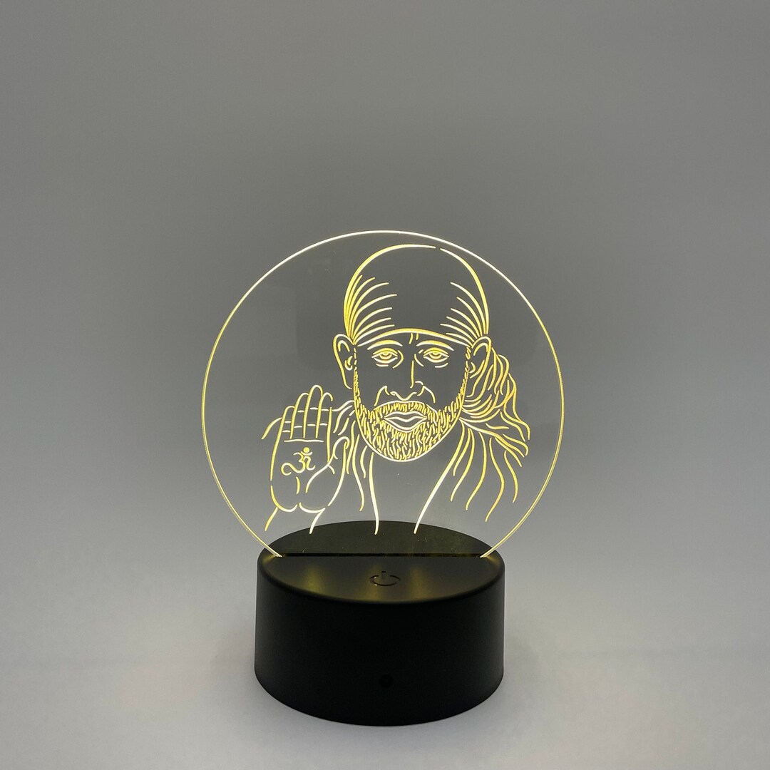 Sai Baba Desk Light, Sai Baba 3d Light, Sai Baba LED Light, 3D Light ...