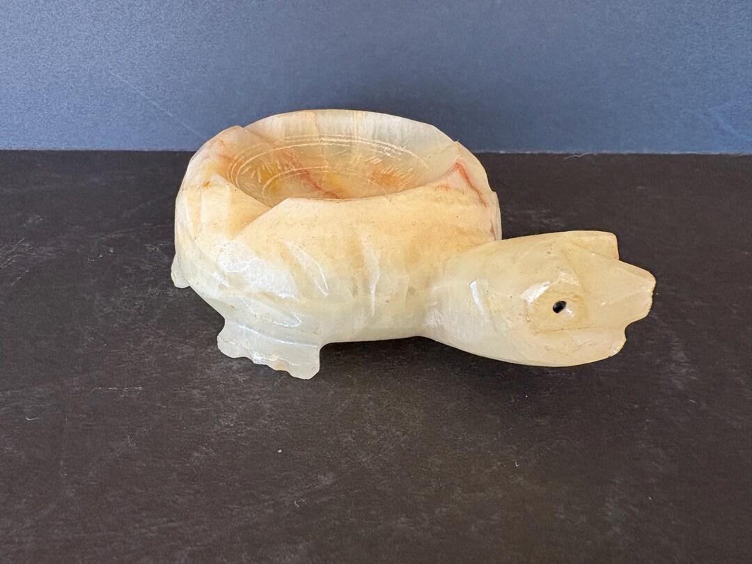 Vintage Carved Marble Turtle Trinket Dish: Mexico City Souvenir - Etsy