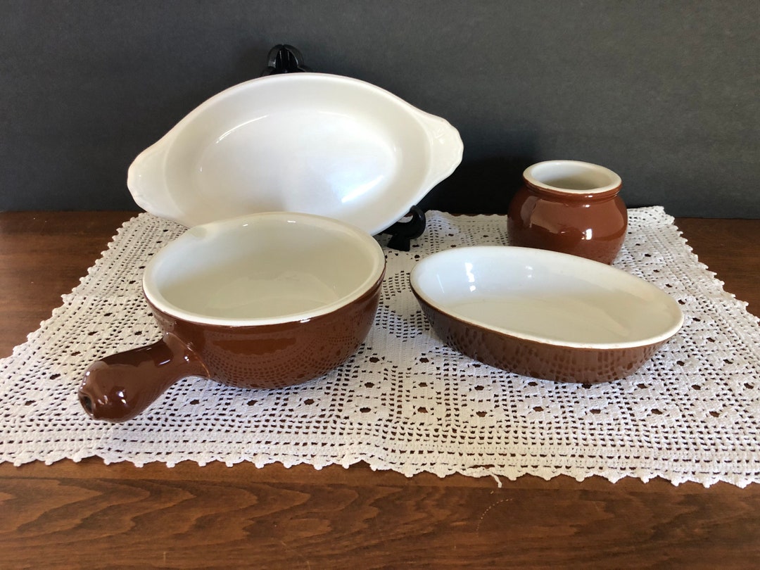 Vintage Hall Restaurant Ware Brown and White 4 Pieces Sold Individually ...