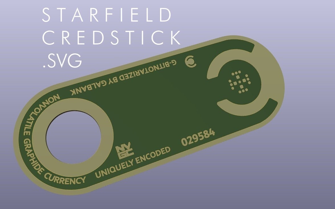 Starfield Credstick Vector SVG - Etsy