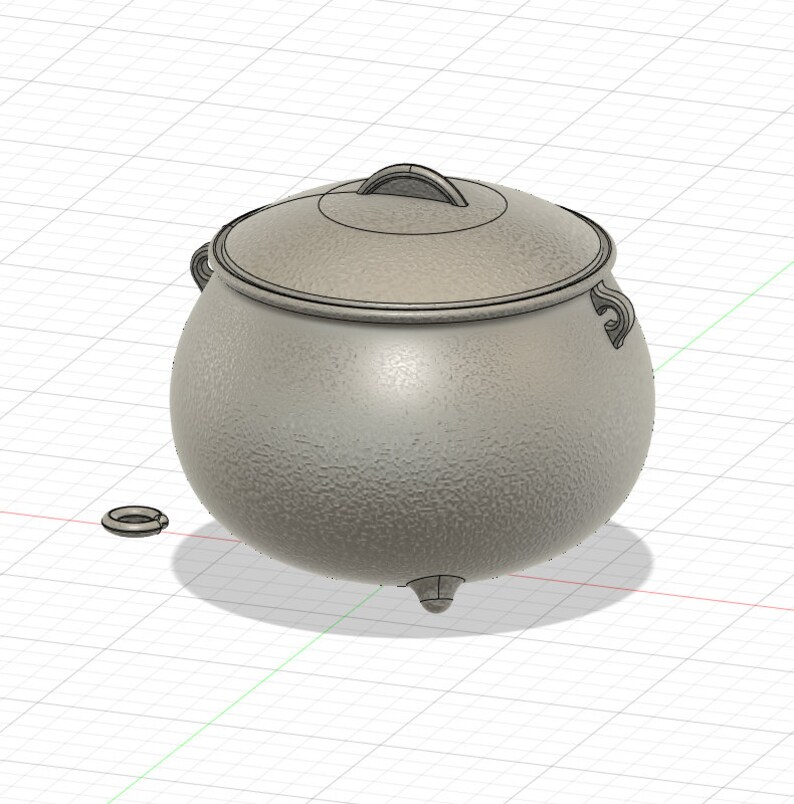Halloween Cauldron 3D Model - Etsy