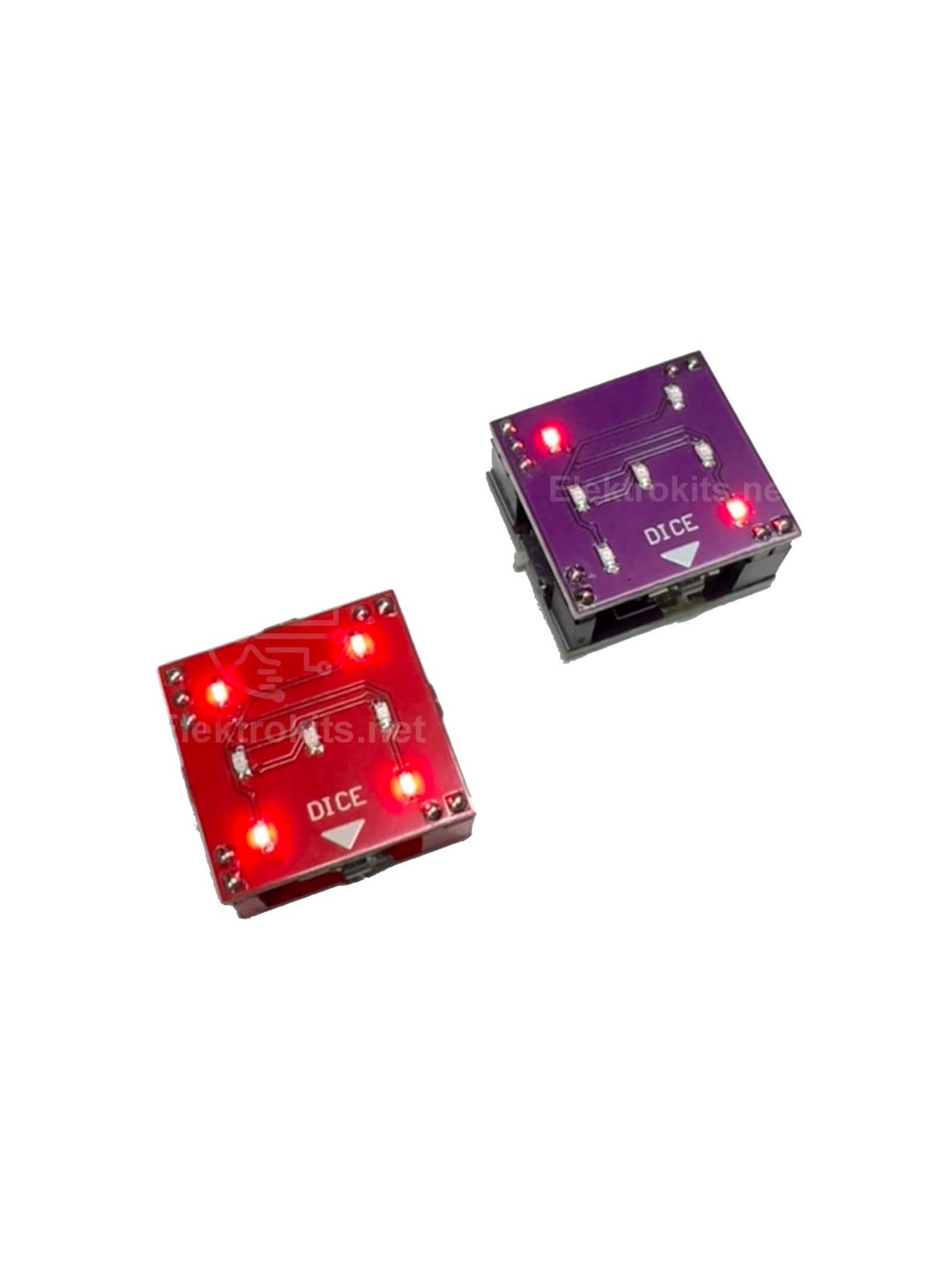 Electronic LED PCB Dice With Battery - Fully Assembled - Etsy