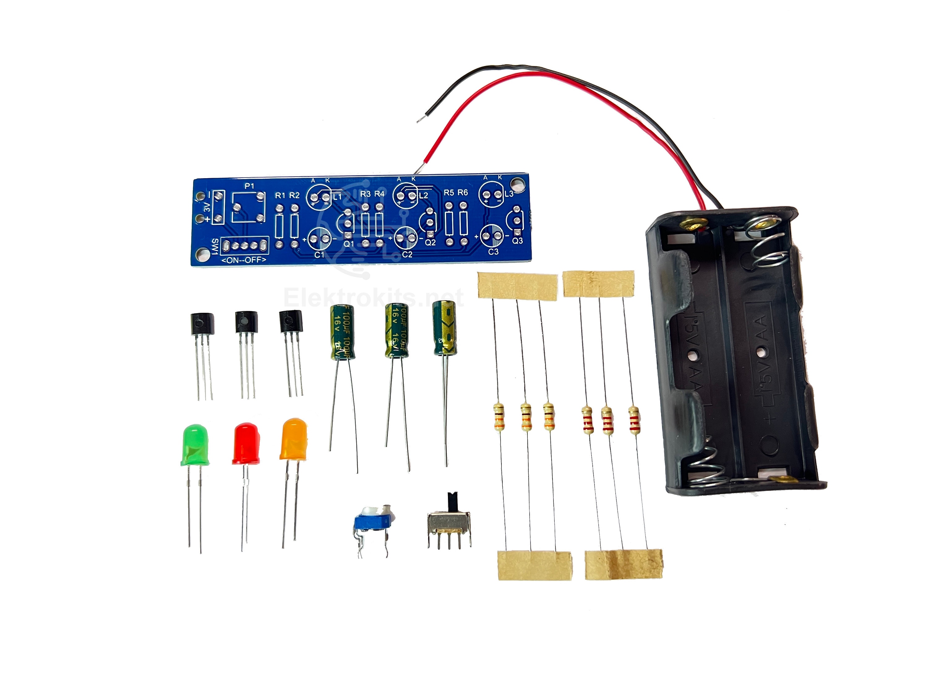 LED Chaser With Speed Control, Transistor 3 LED Chaser, Learn How to ...