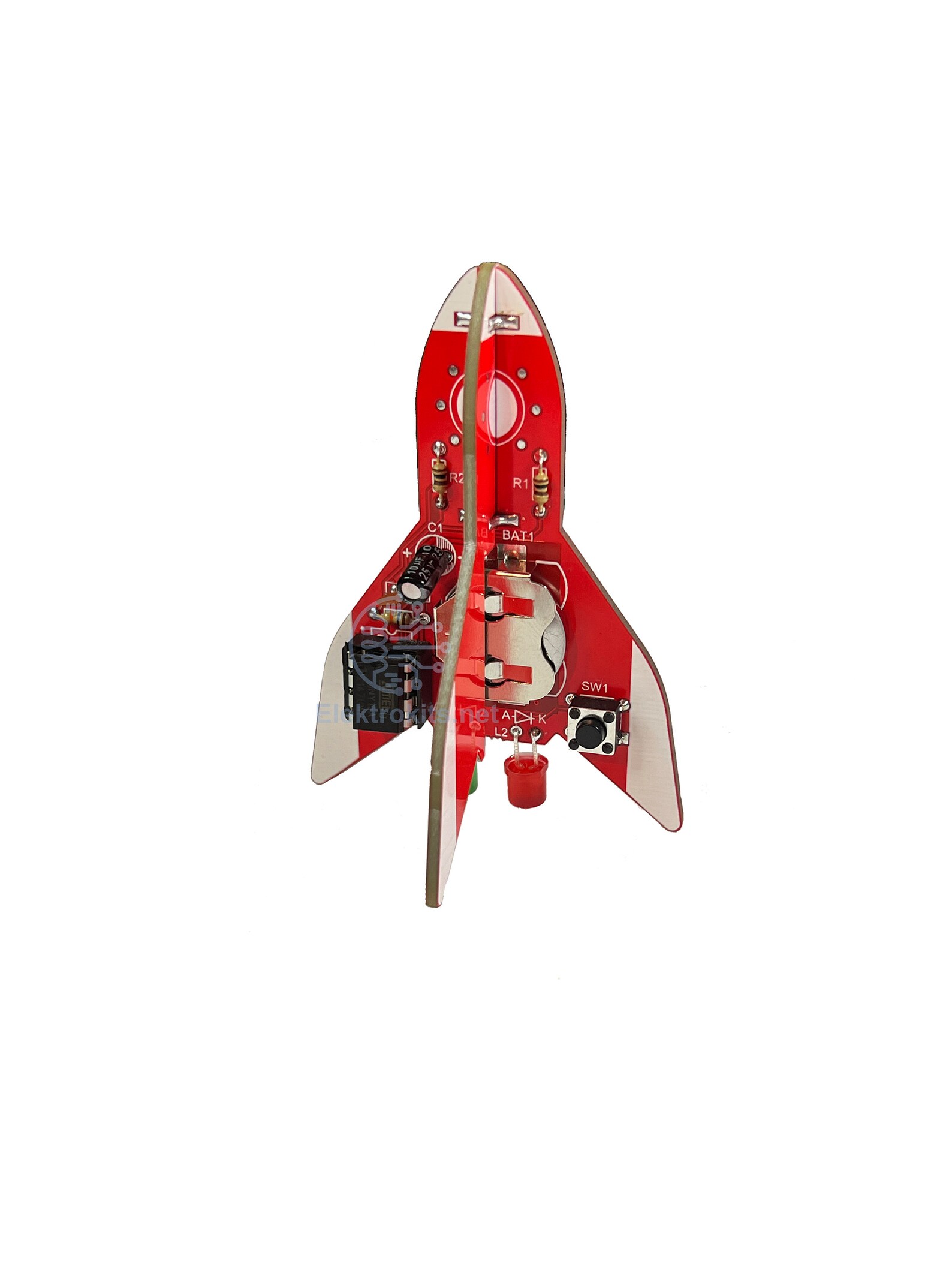 Mini Blinking PCB Rocket - Microcontroller DIY Electronic Kit, LED ...