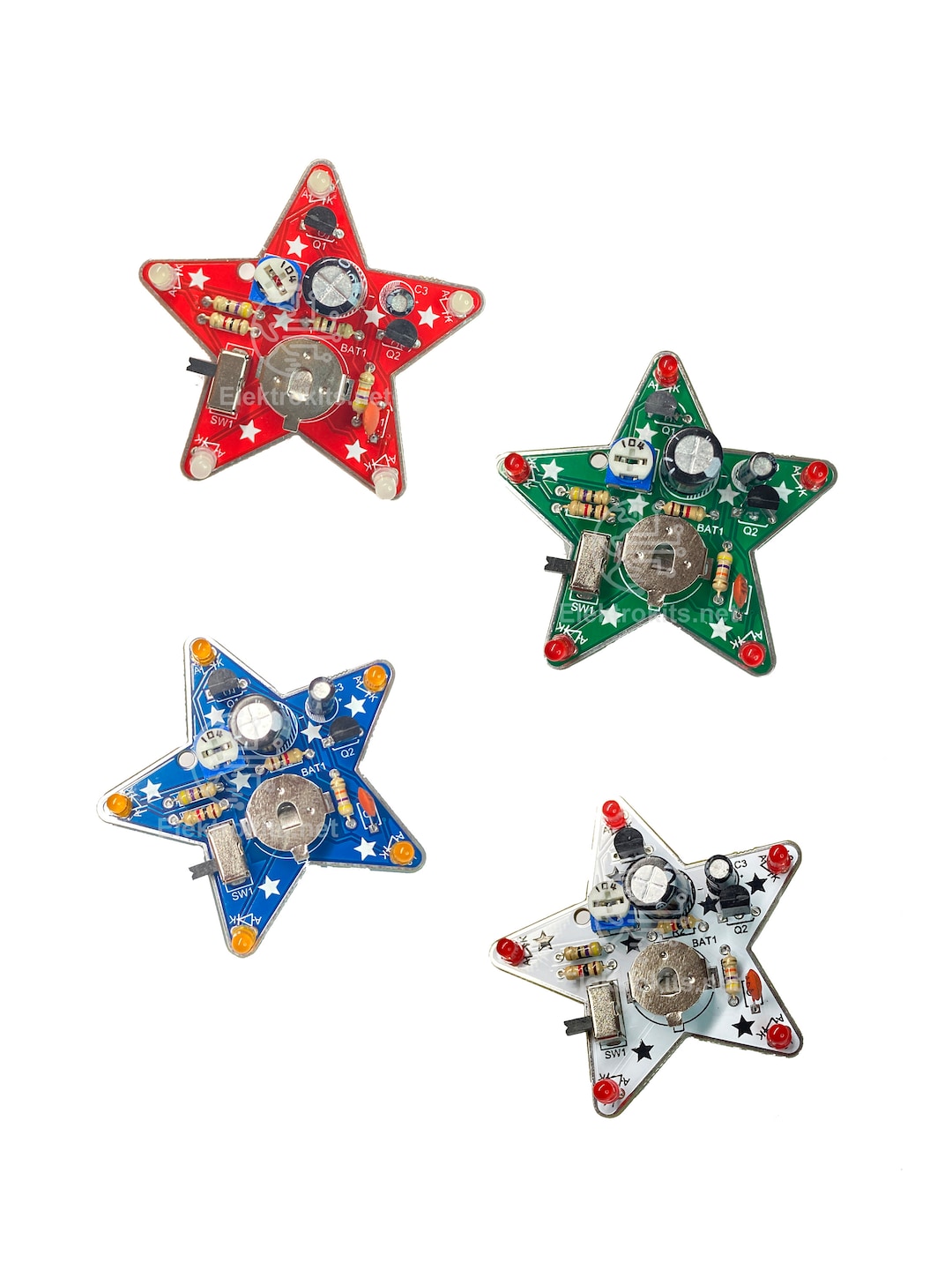 LED Flashing Star Soldering Kit: DIY Electronic Christmas Project - Etsy