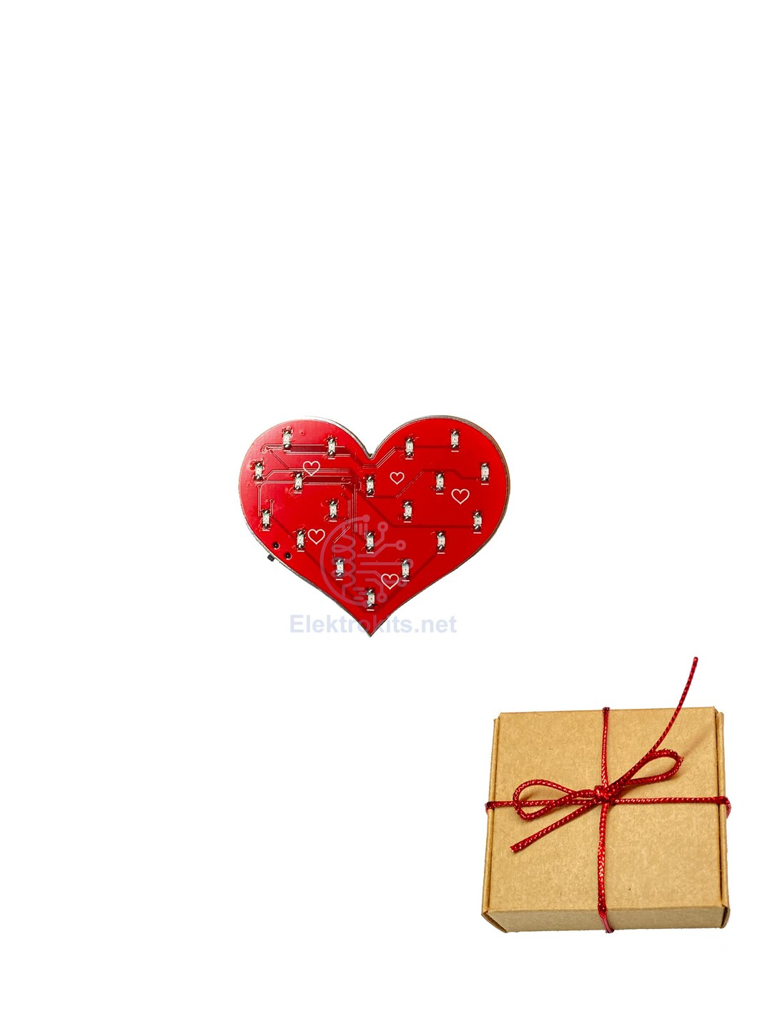 Wearable LED Flashing Heart Pin Badge for Parties, Birthday, Holiday ...