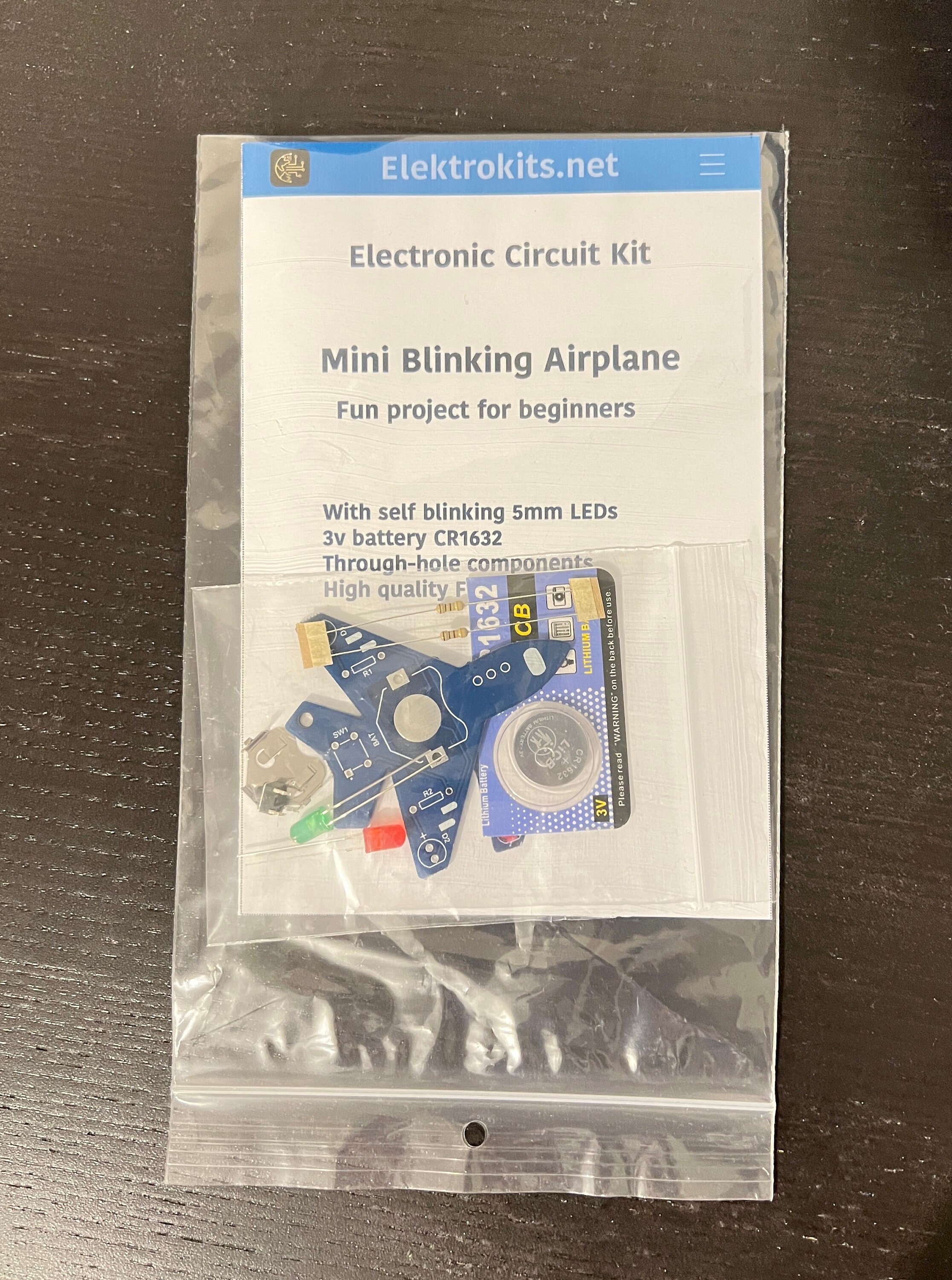 Mini Blinking Airplane LED DIY Electronic PCB Kit. Learn to Solder for ...