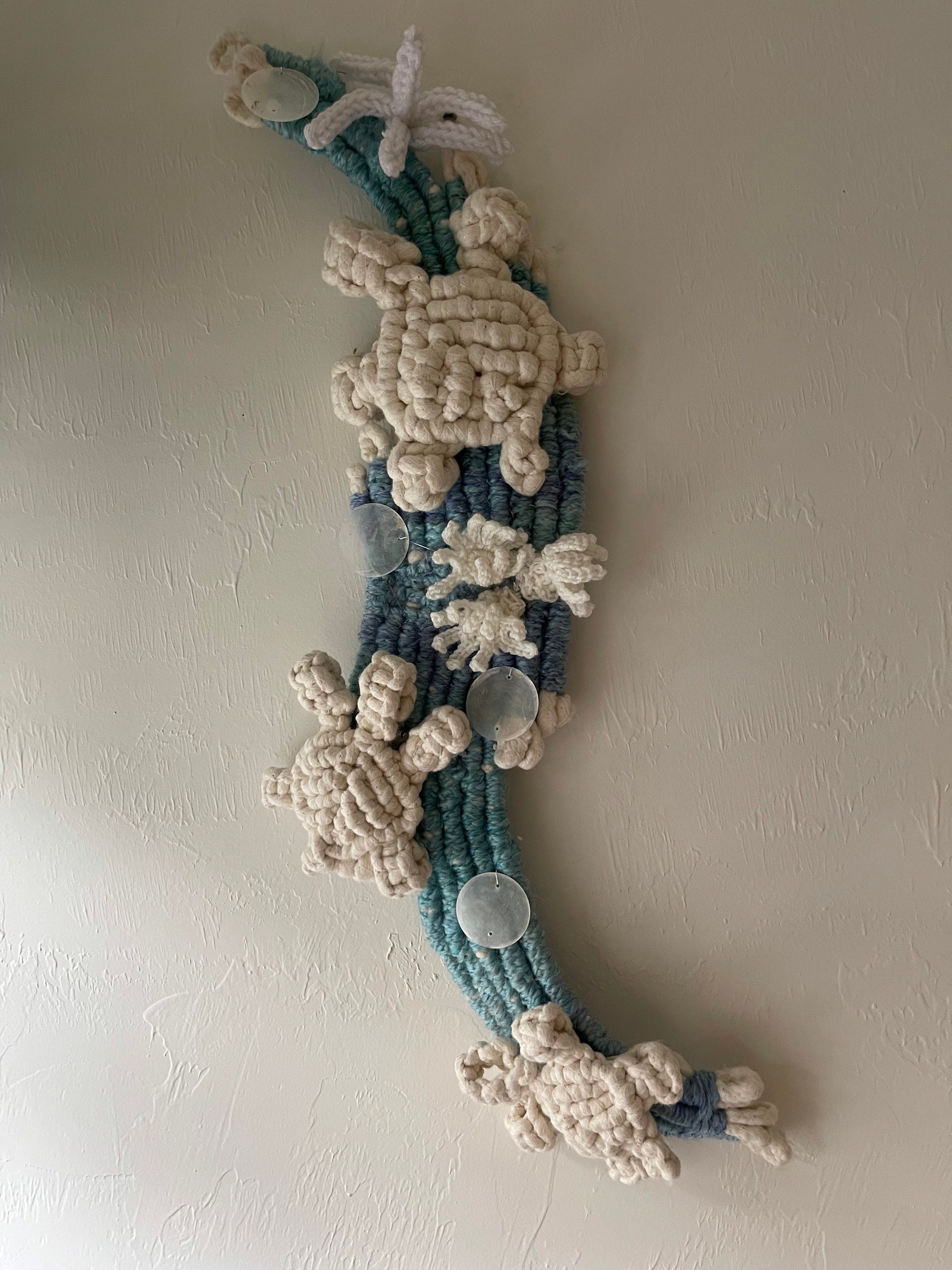 Turtle Wave Macrame and Crochet Wall Art - Etsy