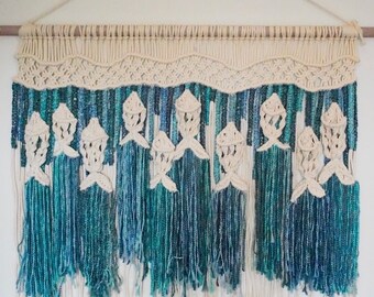 Macrame Pattern, Fish Macrame Wall Pattern, Beginner Intermediate, PDF ...