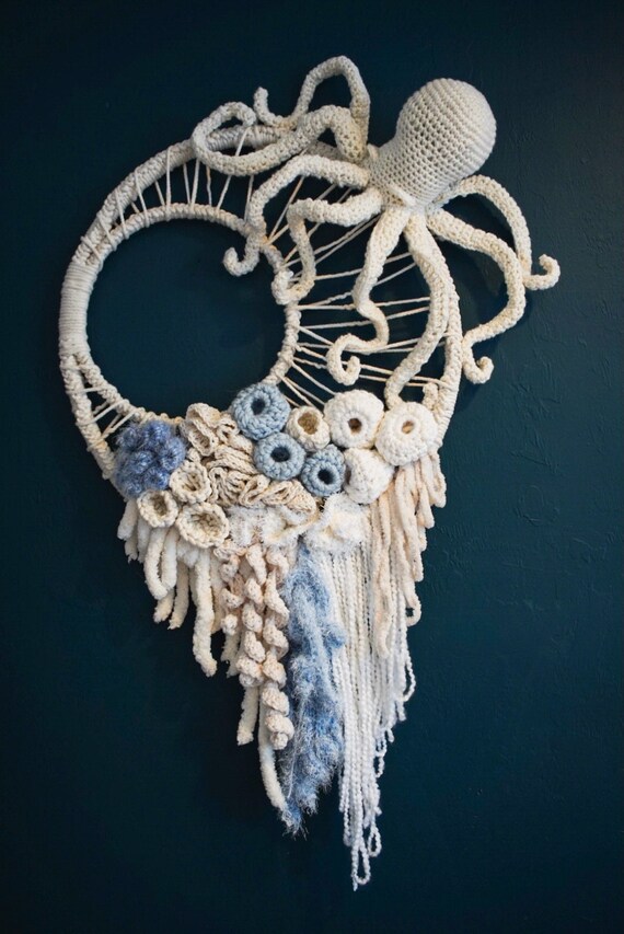 Macrame OCTOPUS WALL HANGING - Etsy