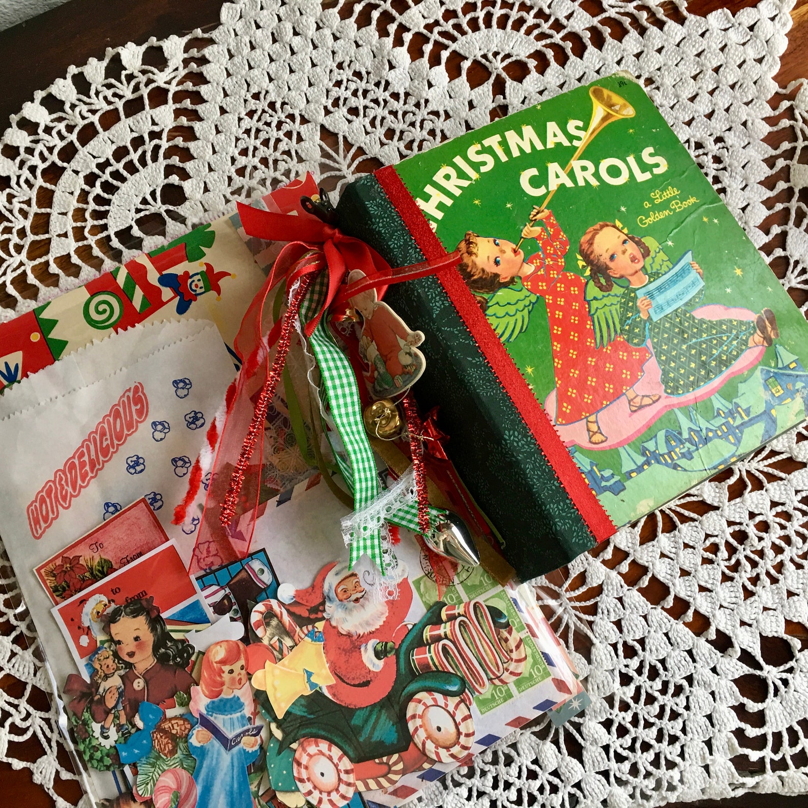 Christmas Junk Journal Vintage Children's Little Golden Book Hand Made ...