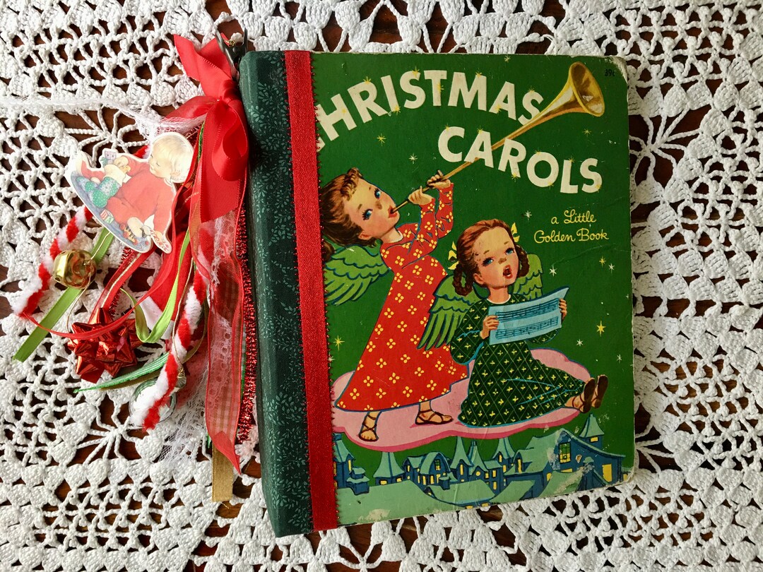 Christmas Junk Journal Vintage Children's Little Golden Book Hand Made ...