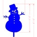 Metal Snowman, 4'-0" Tall X 3'-1 1/2" Wide With 10" Integrated Stake - Etsy