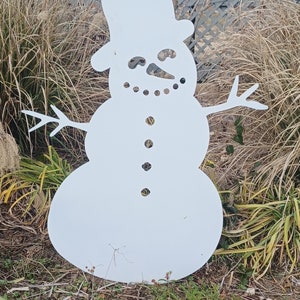 Metal Snowman, 4'-0" Tall X 3'-1 1/2" Wide With 10" Integrated Stake - Etsy