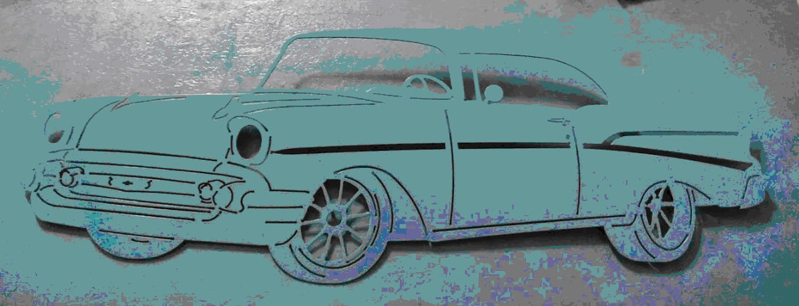 57 Chevy DXF File - 10.5" H X 29" L - Etsy