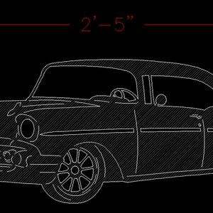 57 Chevy DXF File - 10.5" H X 29" L - Etsy