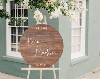 Round Wedding Sign - Etsy
