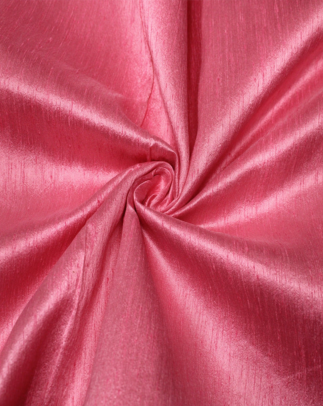 Coral Pink Raw Handloom Silk Dupioni Fabric, Pure Silk Dupioni Fabric ...