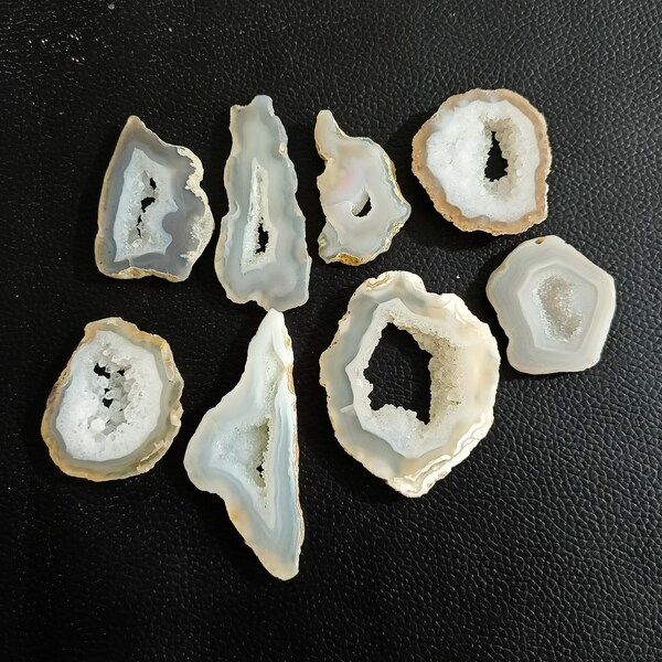 White Geode Slice - Etsy