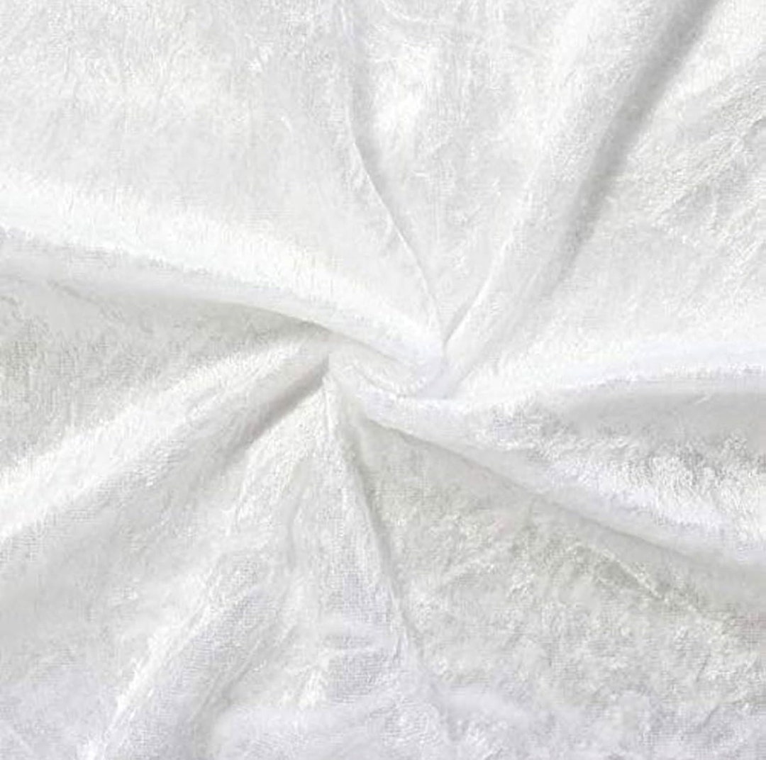 White Plain Dyeable Velvet Fabric, Soft Fashion Silk Velvet Fabric ...
