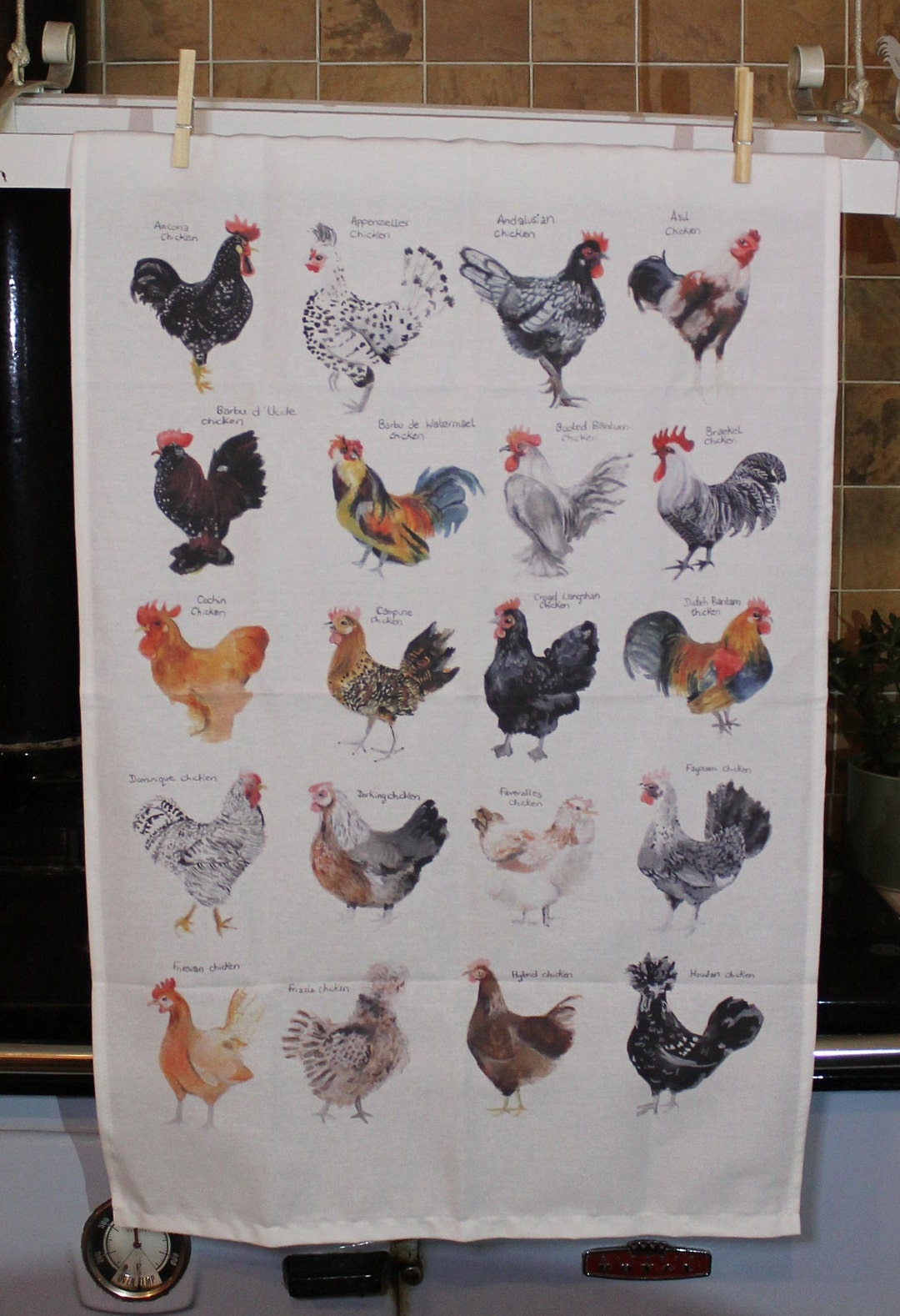 Chicken Identification Guide - Tea Towel - Etsy