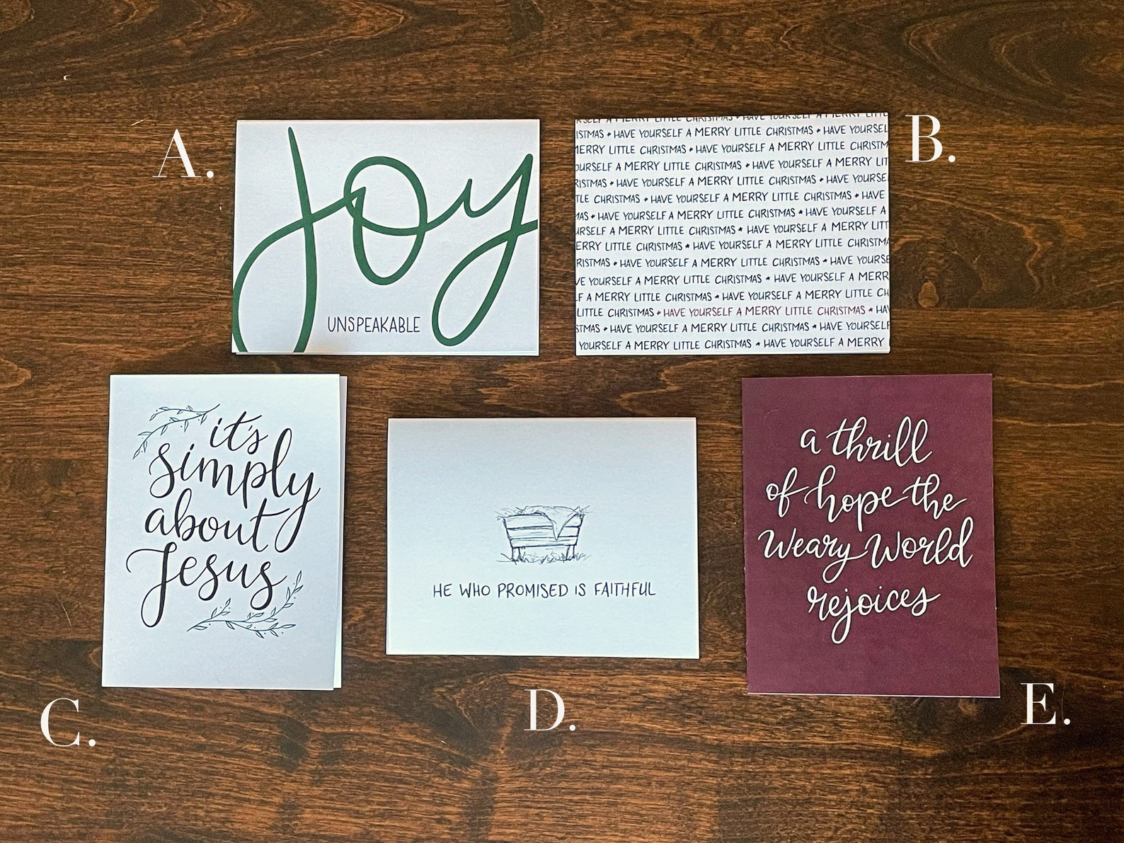 Christian Christmas Cards | Sets of Assorted Cards | Simple Greeting ...