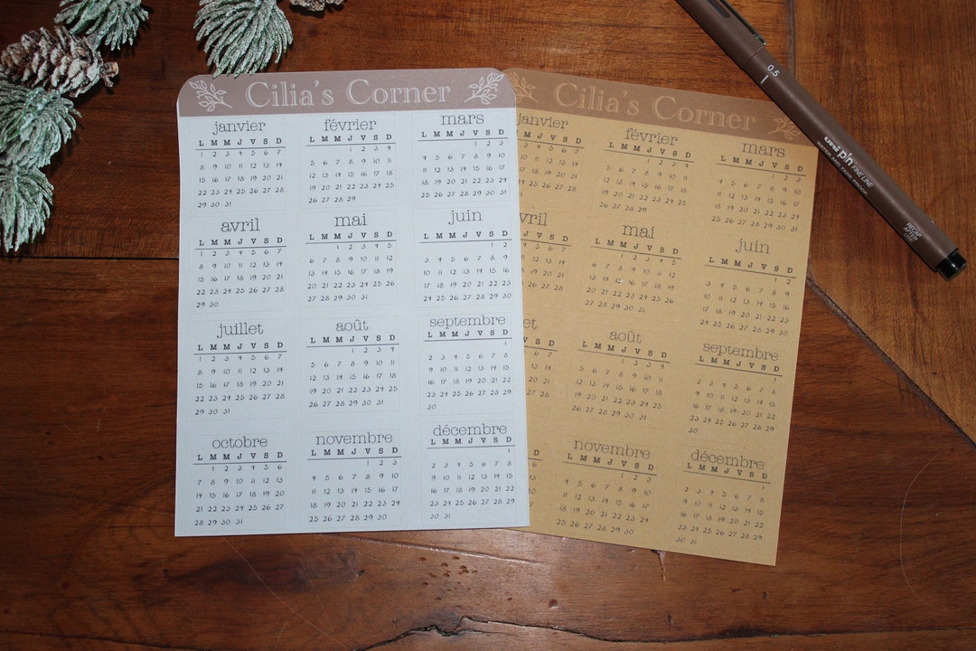 2024 Calendar Stickers for Bullet Journal Diary - Etsy