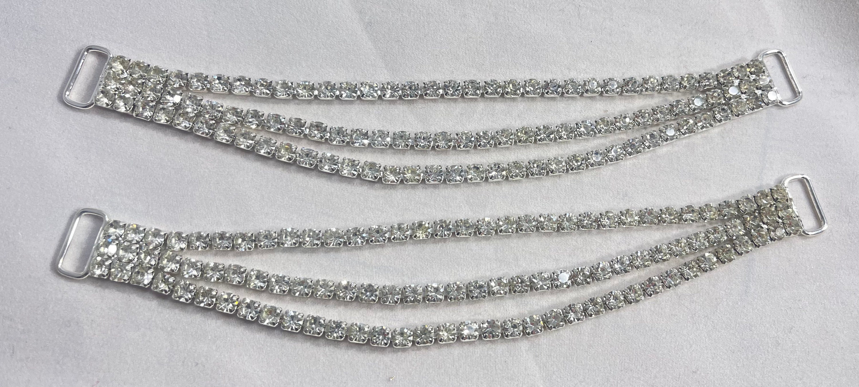 Bikini Competition Suit Rhinestone Side Connectors Wedding Dress ...