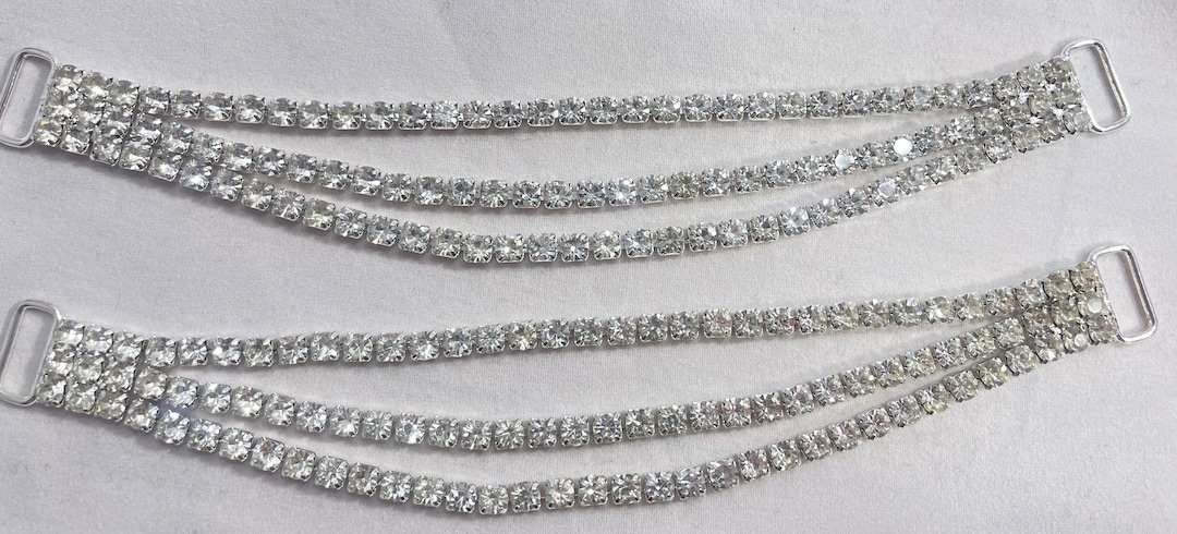 Bikini Competition Suit Rhinestone Side Connectors Wedding Dress ...