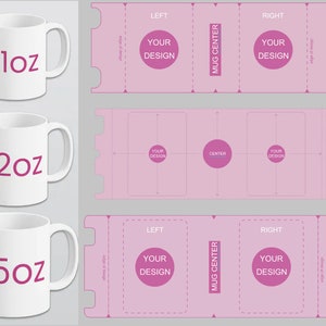 11,12,15 Oz Mug Template, Full Wrap Mug Template, 11oz Mug Template ...