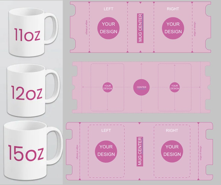 11,12,15 Oz Mug Template, Full Wrap Mug Template, 11oz Mug Template ...