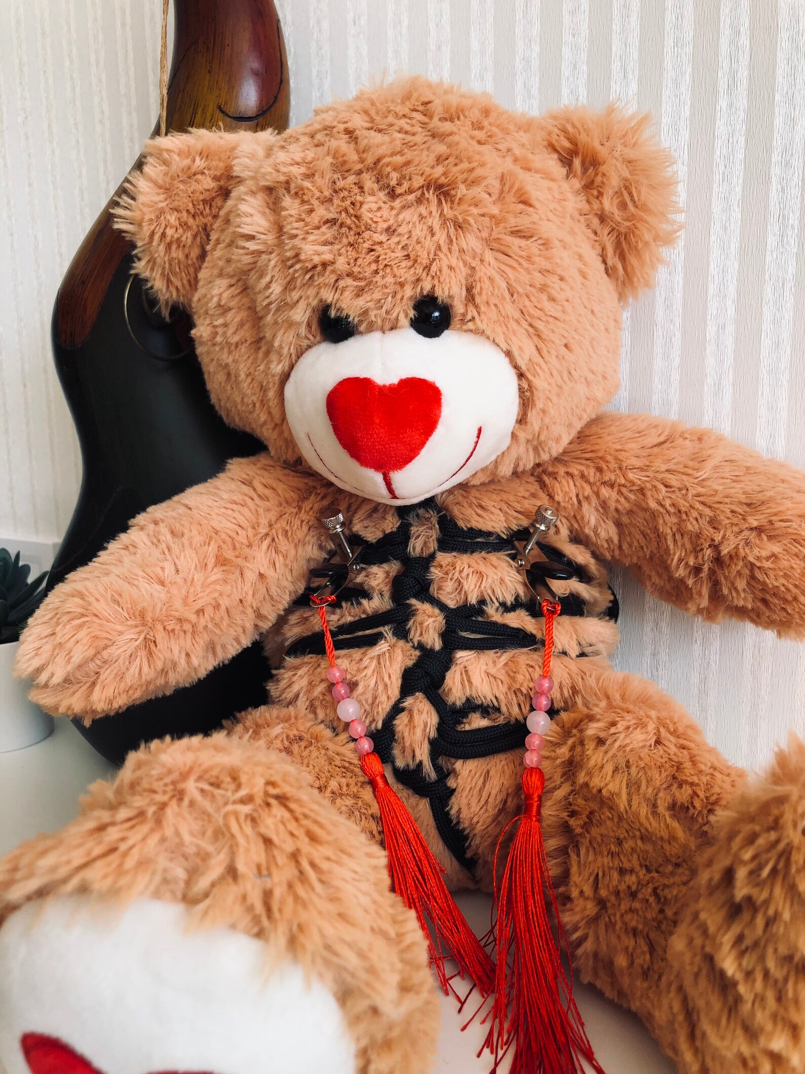 Kinky Fetish Teddy Bear With Nipple Clamps Bdsm Ts Adult Etsy