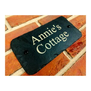 Rustic Natural Slate House Sign Plaque Door Number Street Name ...
