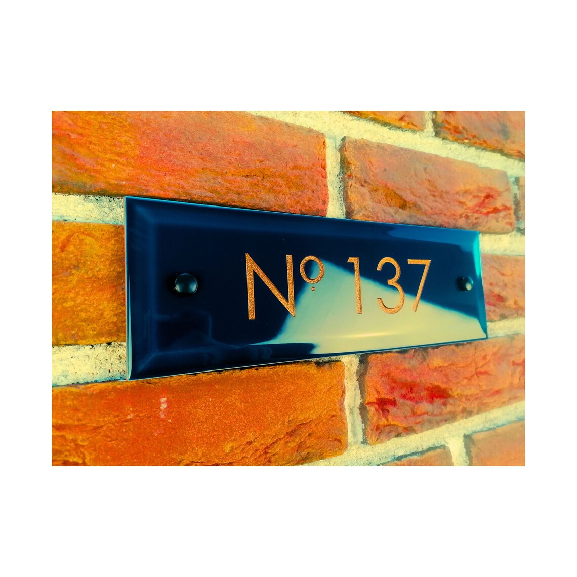 House Address Sign Ceramic Wall Tile | Custom Personalised Deep ...