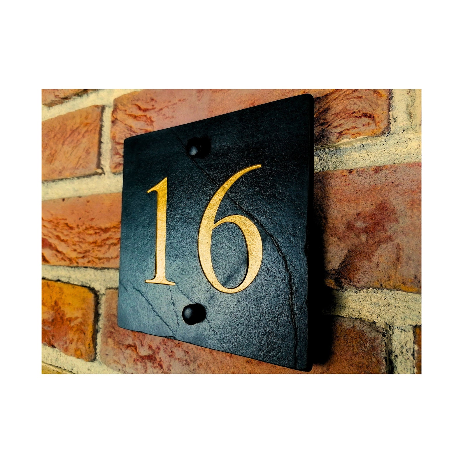 Deep Engraved Rustic Handmade Natural Slate House Sign Plaque Door ...