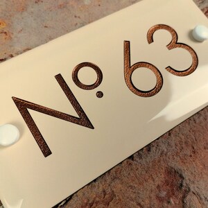 Engraved Cream Ceramic Wall Tile | Address Sign Irish Handmade Door ...