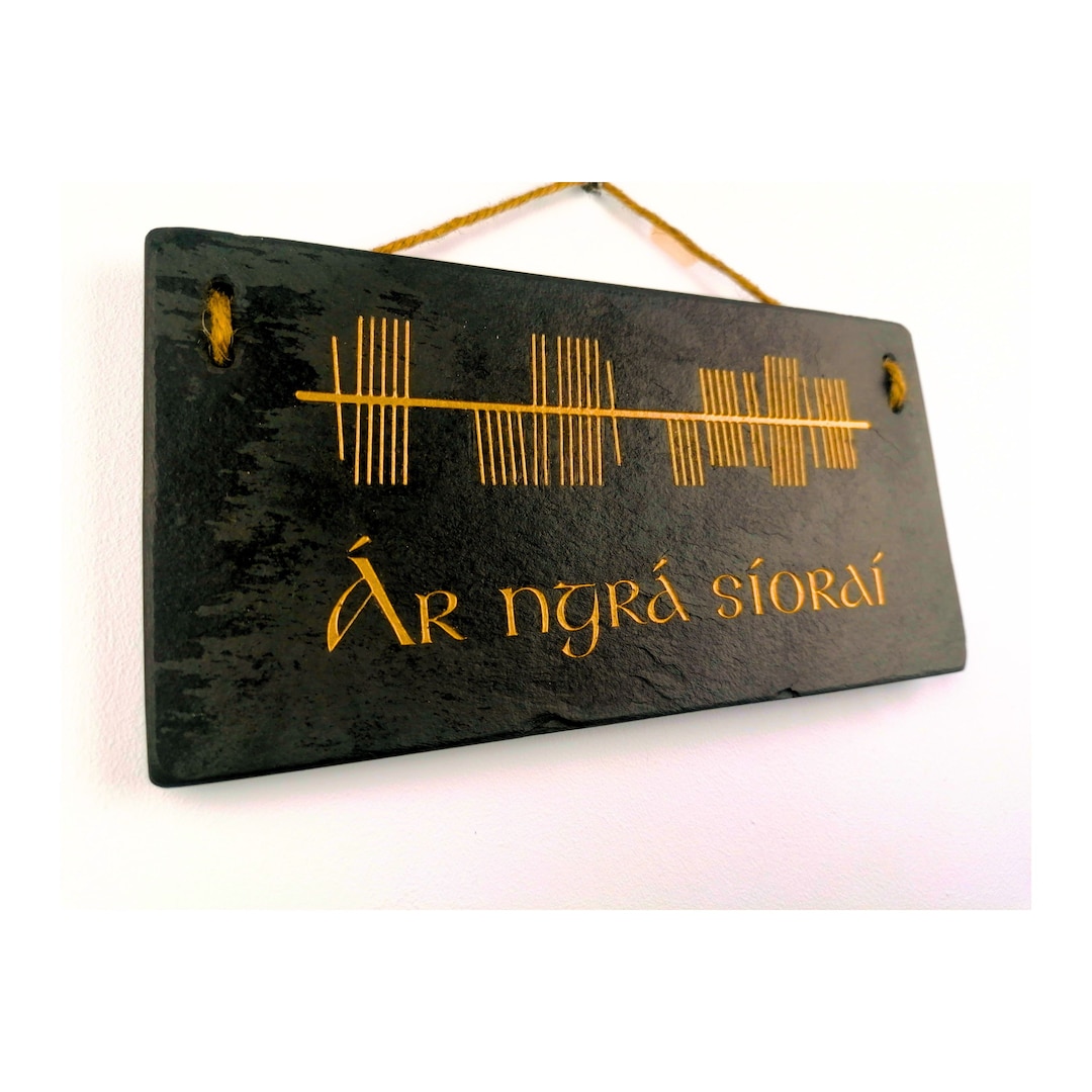 Ogham Wall Hanging | Natural Slate | Handmade Deep Engraved Signs ...