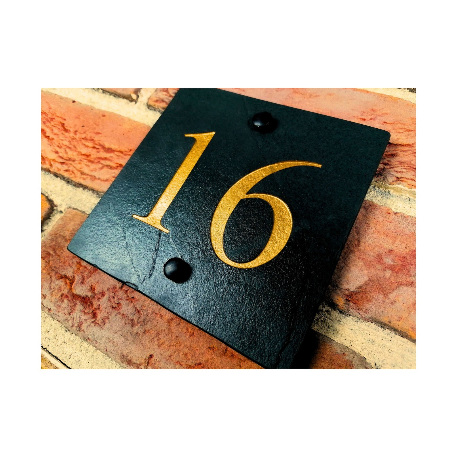 Deep Engraved Rustic Handmade Natural Slate House Sign Plaque Door ...