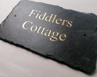 Rustic Door Number Sign, Robin Slate Door Sign, Door Number Plaque ...