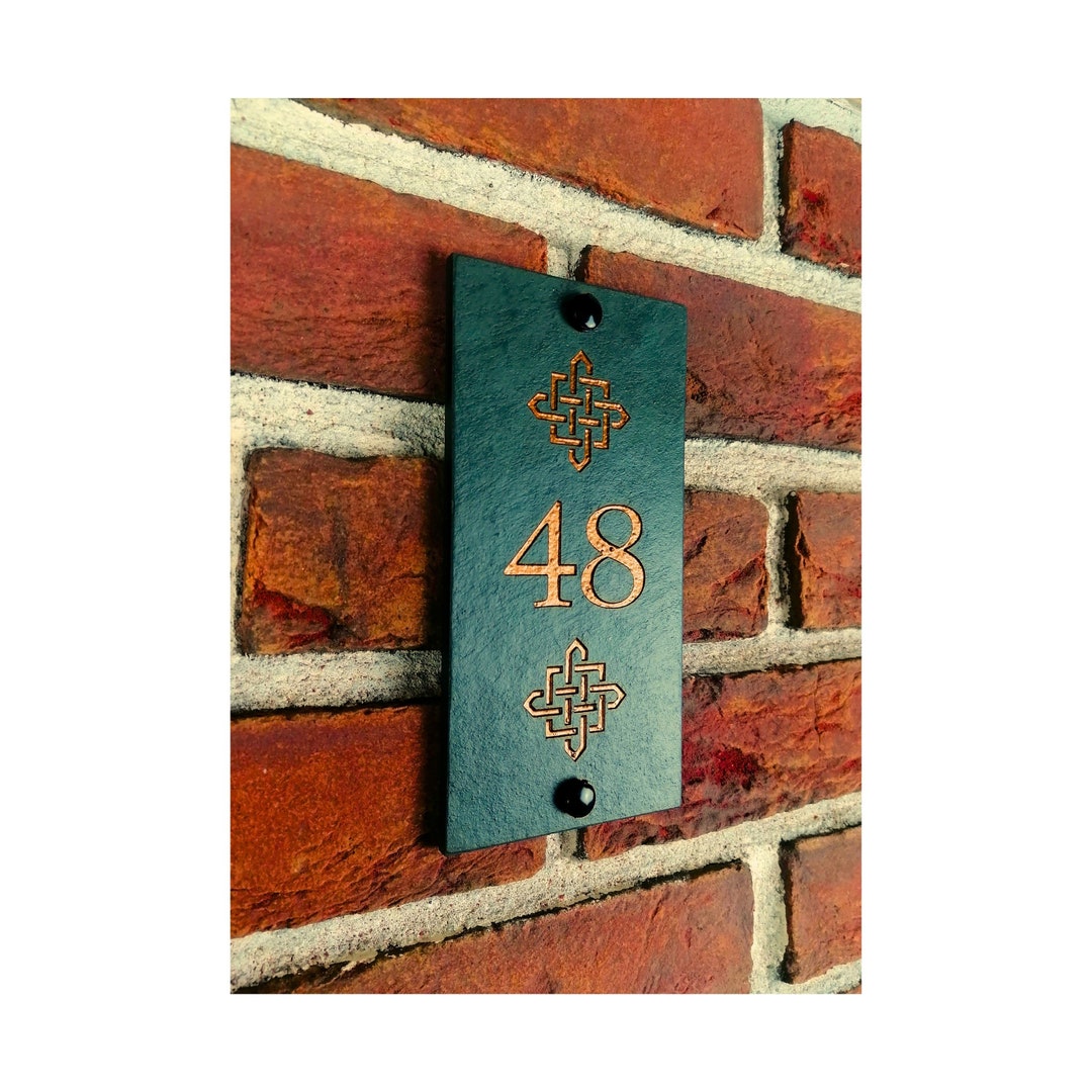 Deep Engraved Rustic Handmade Natural Slate House Sign Plaque Door ...