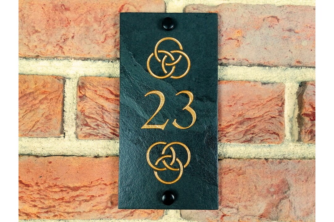 Deep Engraved Rustic Handmade Natural Slate House Sign Plaque Door ...