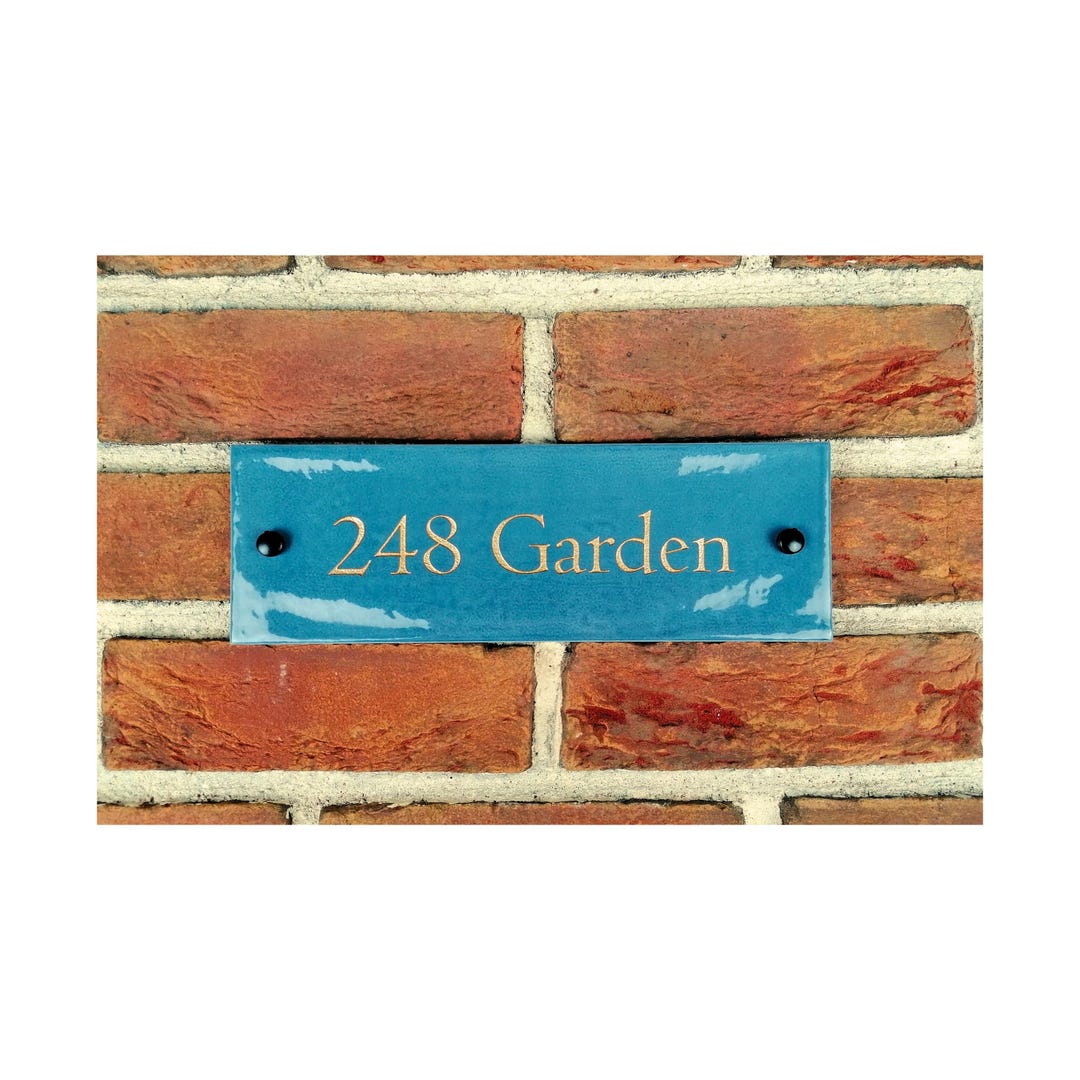 House Address Sign Ceramic Wall Tile | Custom Personalised Deep ...