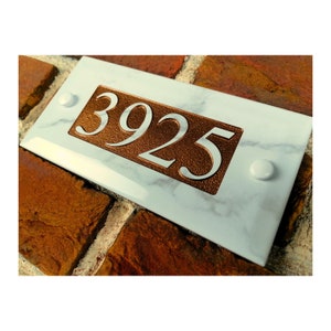 Relief Engraved White Ceramic Wall Tile - Address Sign Handmade Door ...