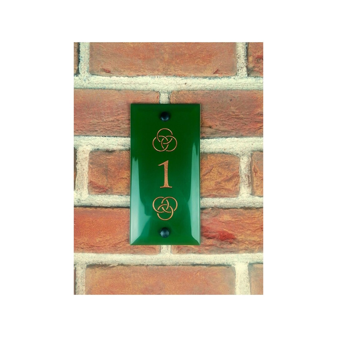Engraved Green Ceramic Wall Tile | Address Sign 100mm X 200mm - Irish ...
