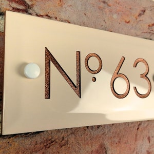 Engraved Cream Ceramic Wall Tile | Address Sign Irish Handmade Door ...