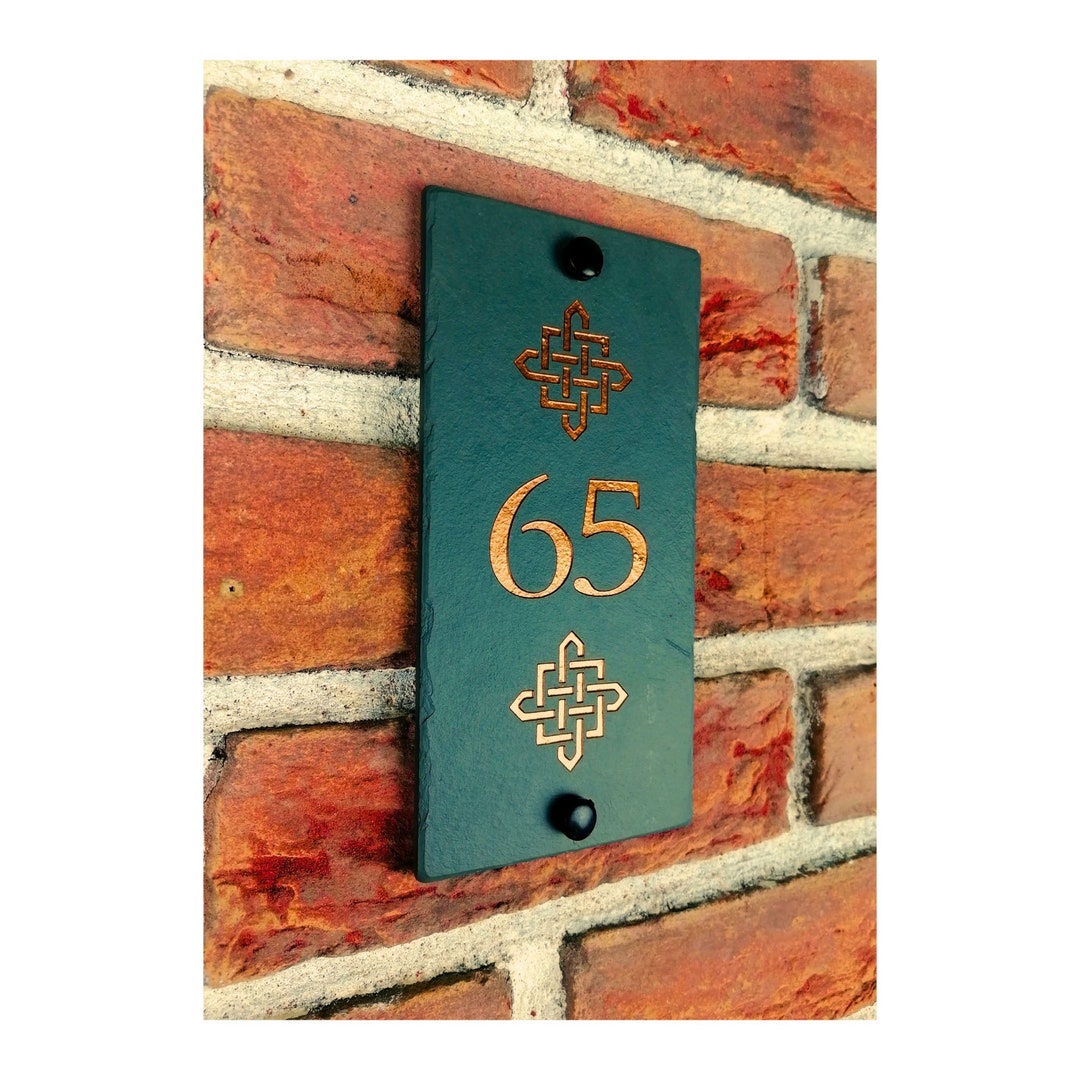 Deep Engraved Rustic Handmade Natural Slate House Sign Plaque Door ...