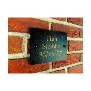 Rustic Natural Slate House Sign Plaque Door Number Street Name ...