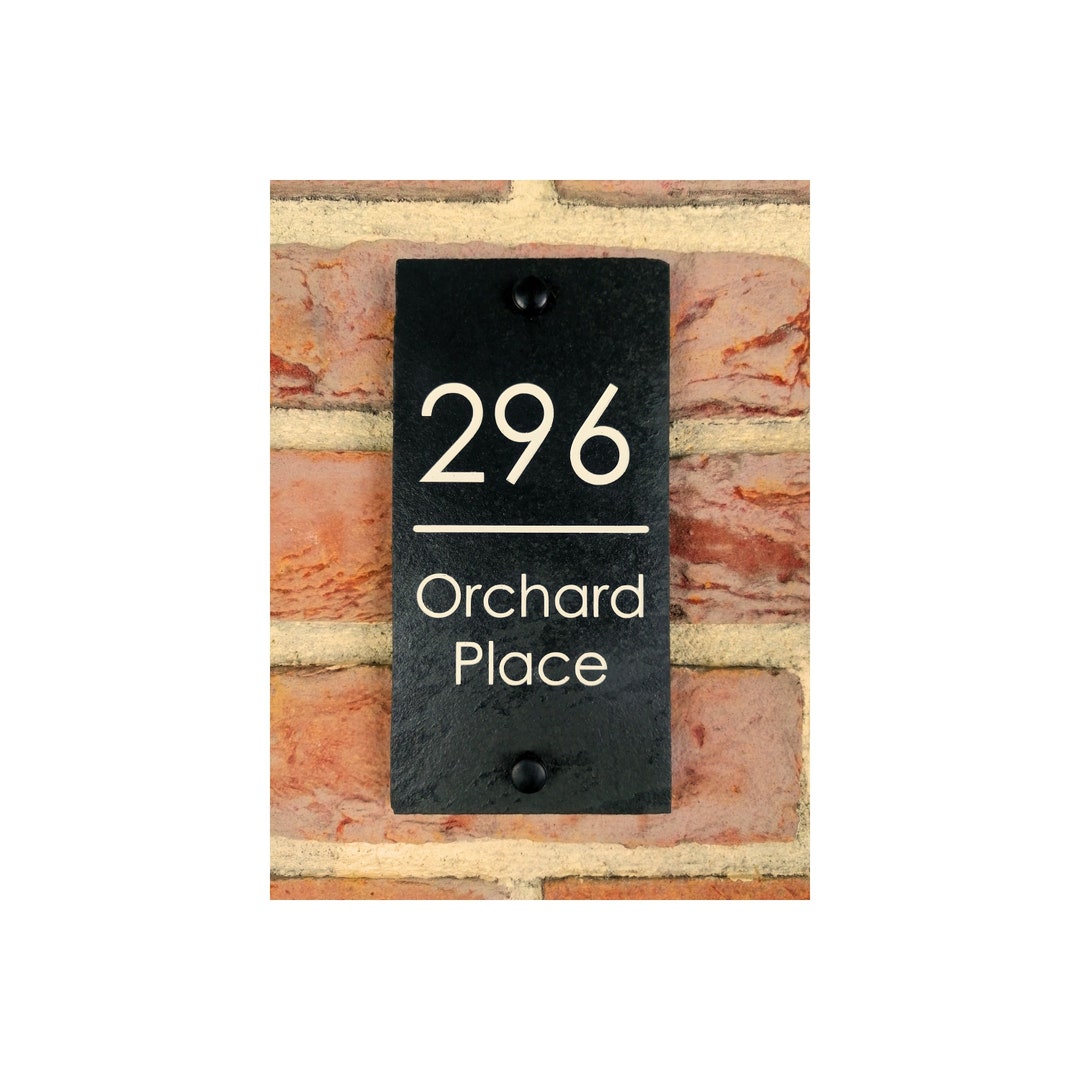 Deep Engraved Rustic Handmade | Natural Slate House Sign | Celtic Knot ...