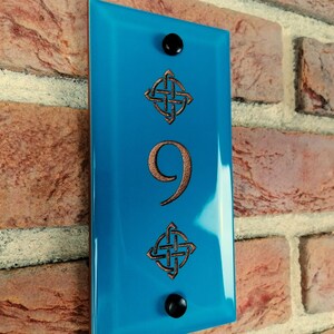 Engraved Blue Ceramic Wall Tile Address Sign 100mm X 200mm - Irish ...